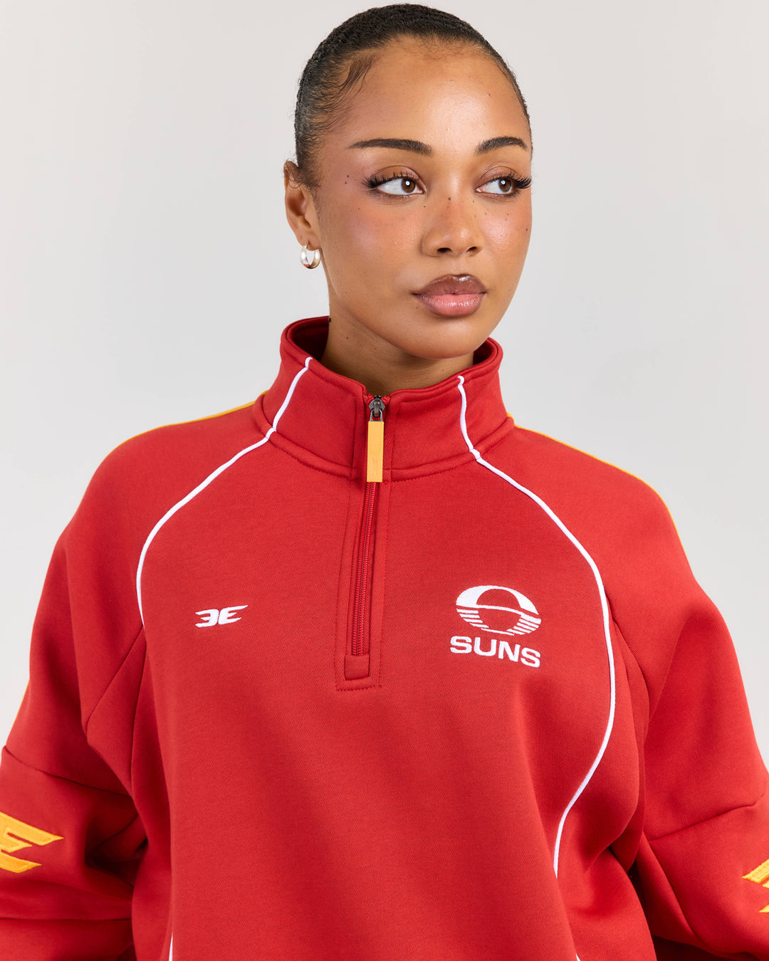 AFL x EE Retro 1/4 Zip - Gold Coast SUNS – Elite Eleven