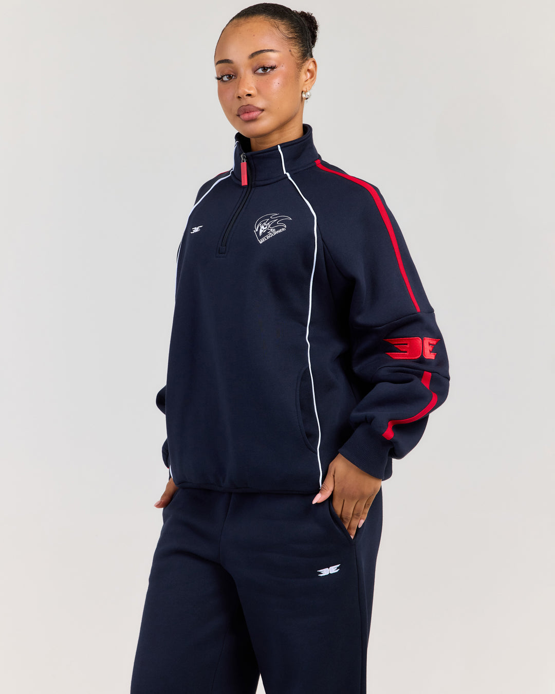 AFL x EE Retro 1/4 Zip - Melbourne – Elite Eleven