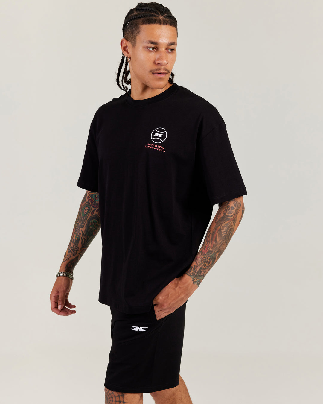 Men's Oversized Clubhouse Tee - Black – Elite Eleven
