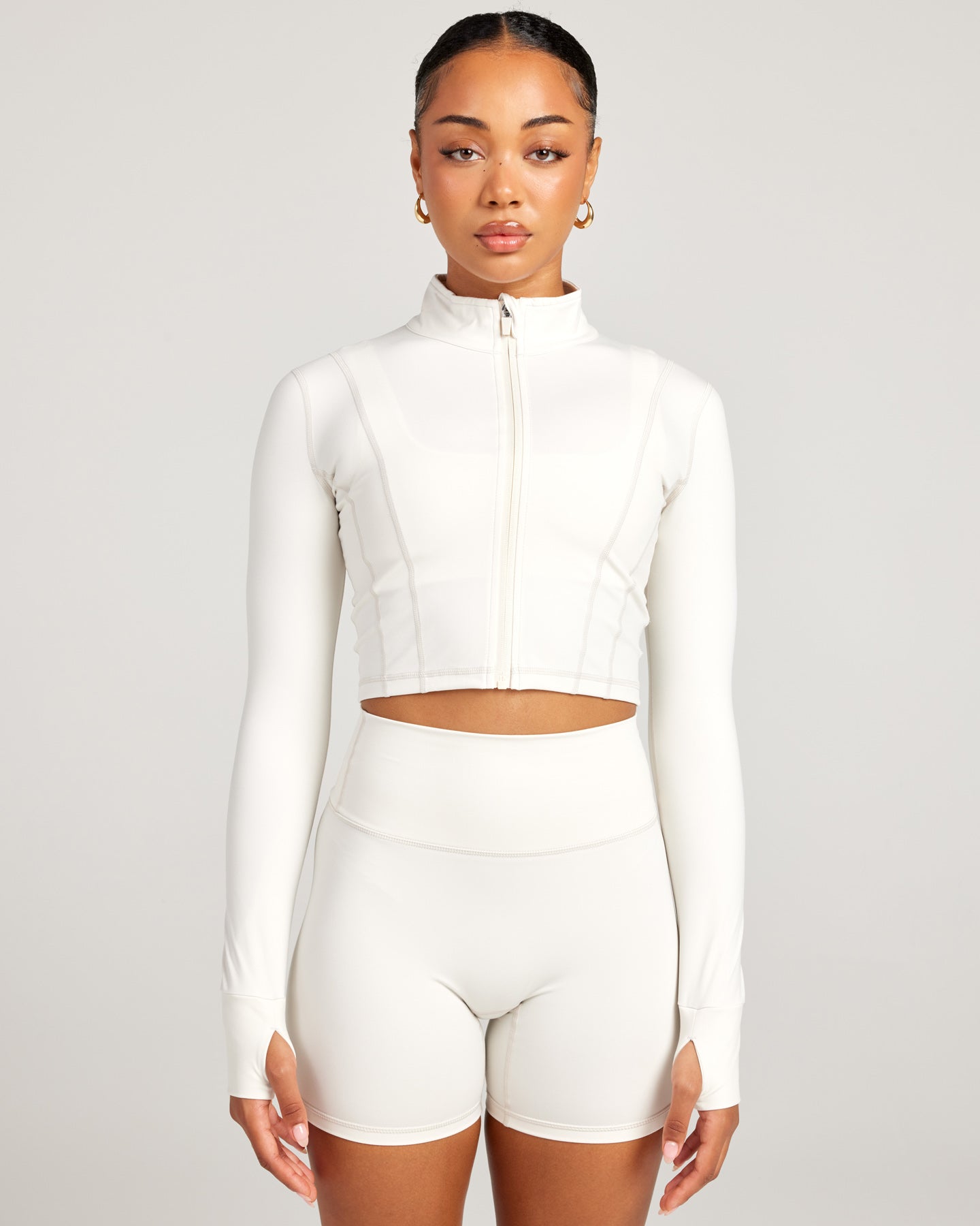 Cropped Aura Jacket - Vanilla Latte – Elite Eleven