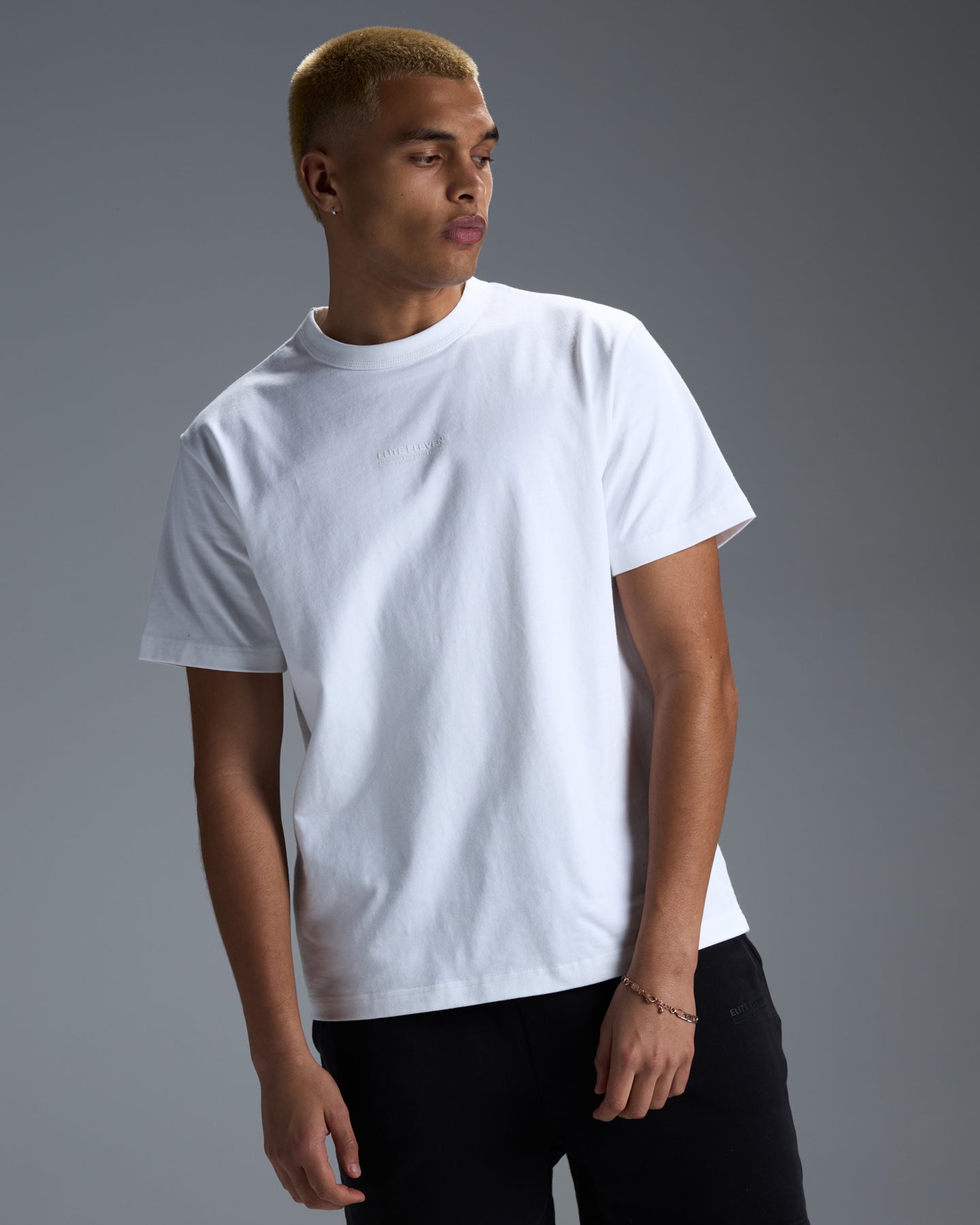 Men's Premium Cotton Boxy Tee - White – Elite Eleven