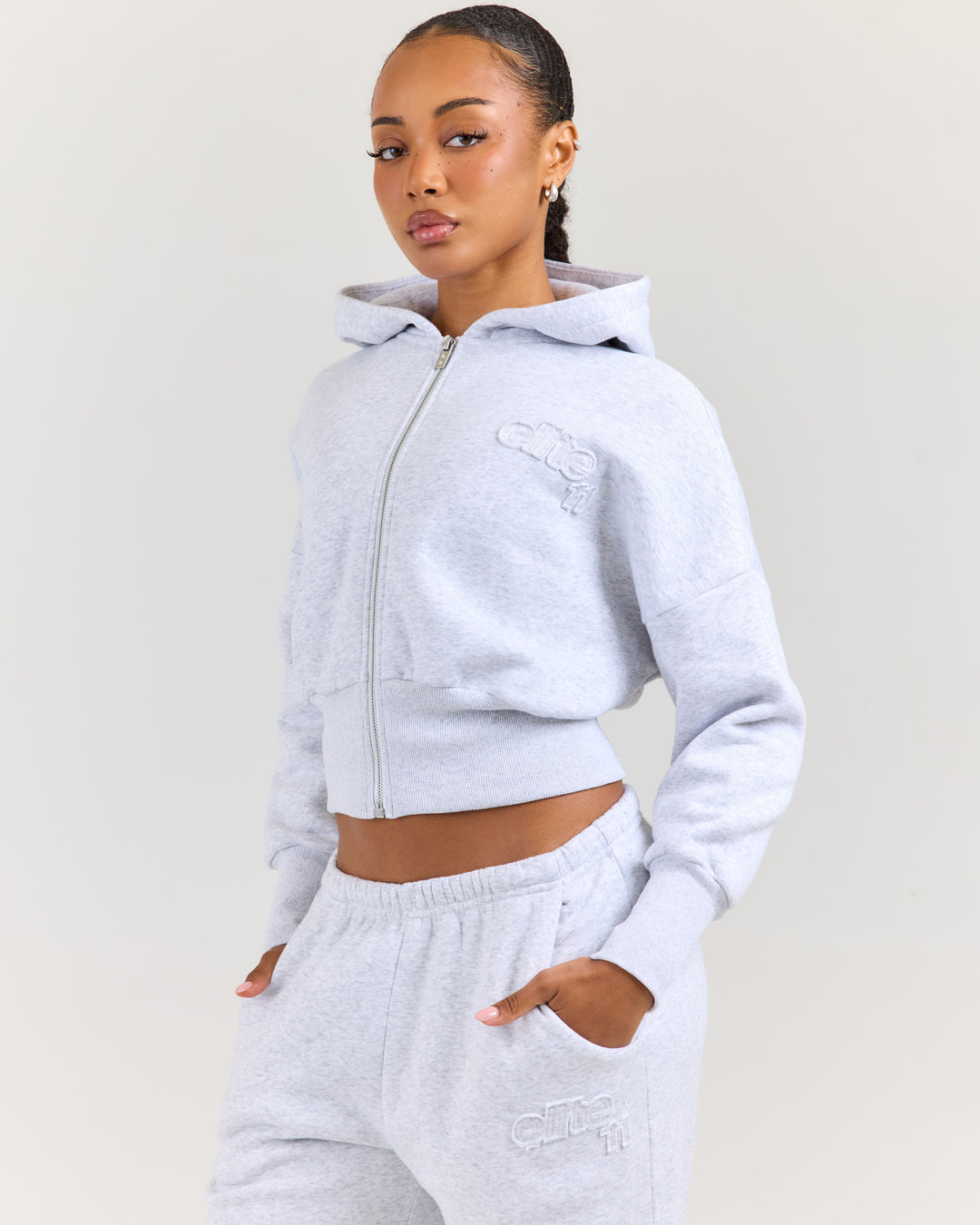 Omni Studio Zip Through Hoodie - Grey Marle – Elite Eleven