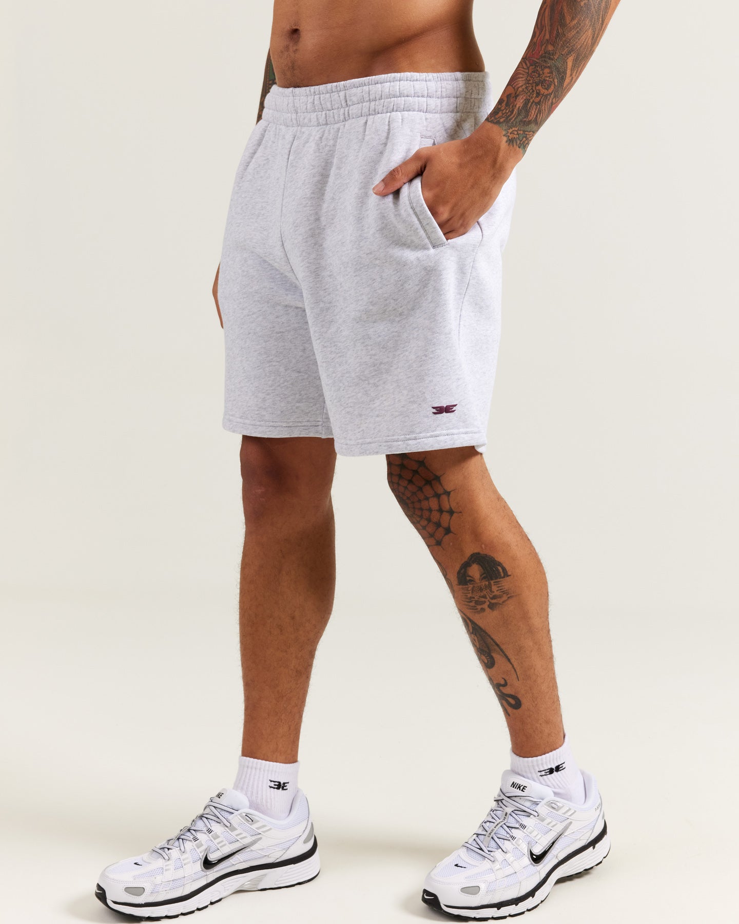 Omni Men's Shorts - Grey Marle/Cherry Cola – Elite Eleven