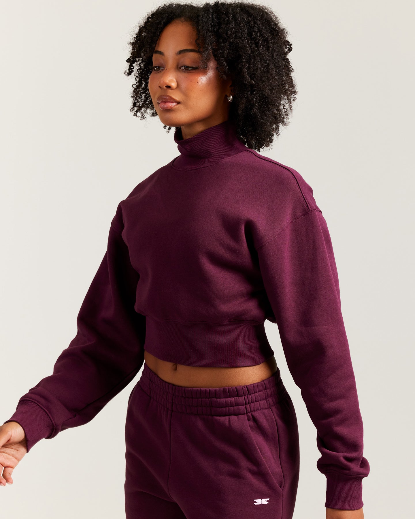 Omni Cropped Mock Neck - Cherry Cola – Elite Eleven