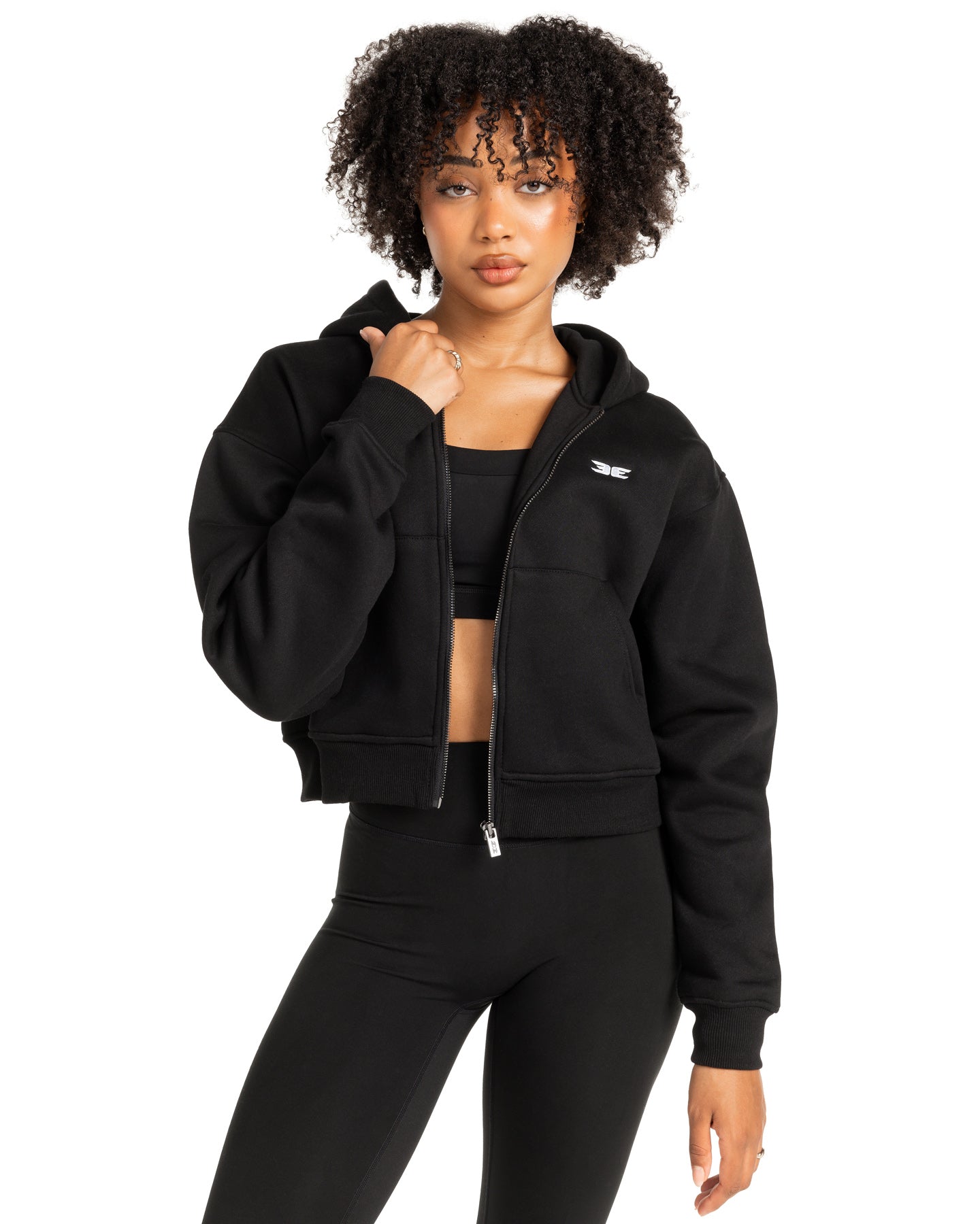 Cropped Classic Zip Through - Black – Elite Eleven